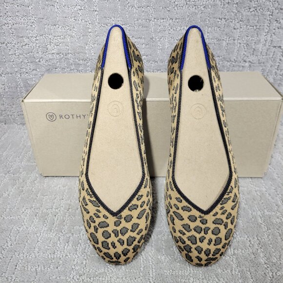 Rothy's | Shoes | Rothys The Flat Spotted Cheetah Print Round Toe Slip ...